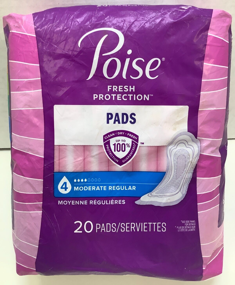 Poise Fresh Protection Pads, #4 Moderate Regular, 160 Total Pads ...