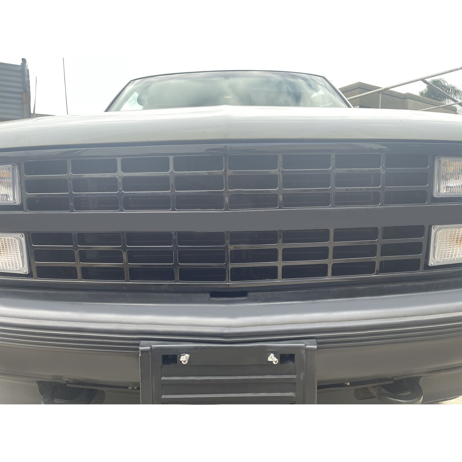 Front Grille Glossy Black Painted For 1988-93 89 90 91 92 Chevrolet ...