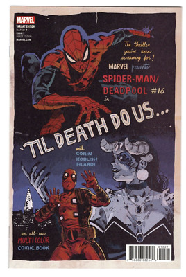 Spider-Man / Deadpool #16 Marvel Comics (2017) Poster Variant Morbius ...