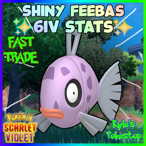 6IV SHINY FEEBAS POKEMON SCARLET & VIOLET EV'D BATTLE READY 🚀 FAST ...