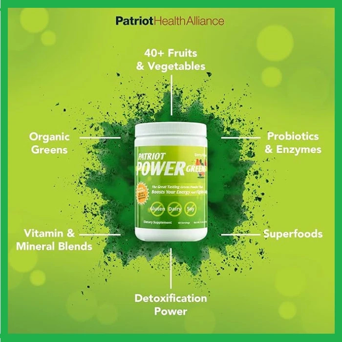 Patriot Power Greens - Dietary Supplement - 40+ Fruits & Vegetables ...