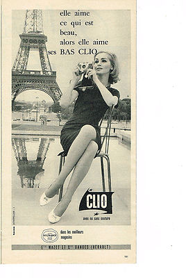 PUBLICITE ADVERTISING 064 1963 CLIO bas & collants | eBay