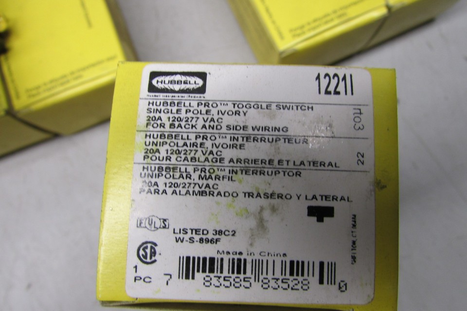 Hubbell 1221I Toggle Switch Lot of 5! | eBay