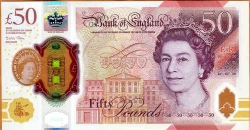 Great Britain 50 pounds Polymer Note.2021 50 Pounds GBP Banknote UNC ...