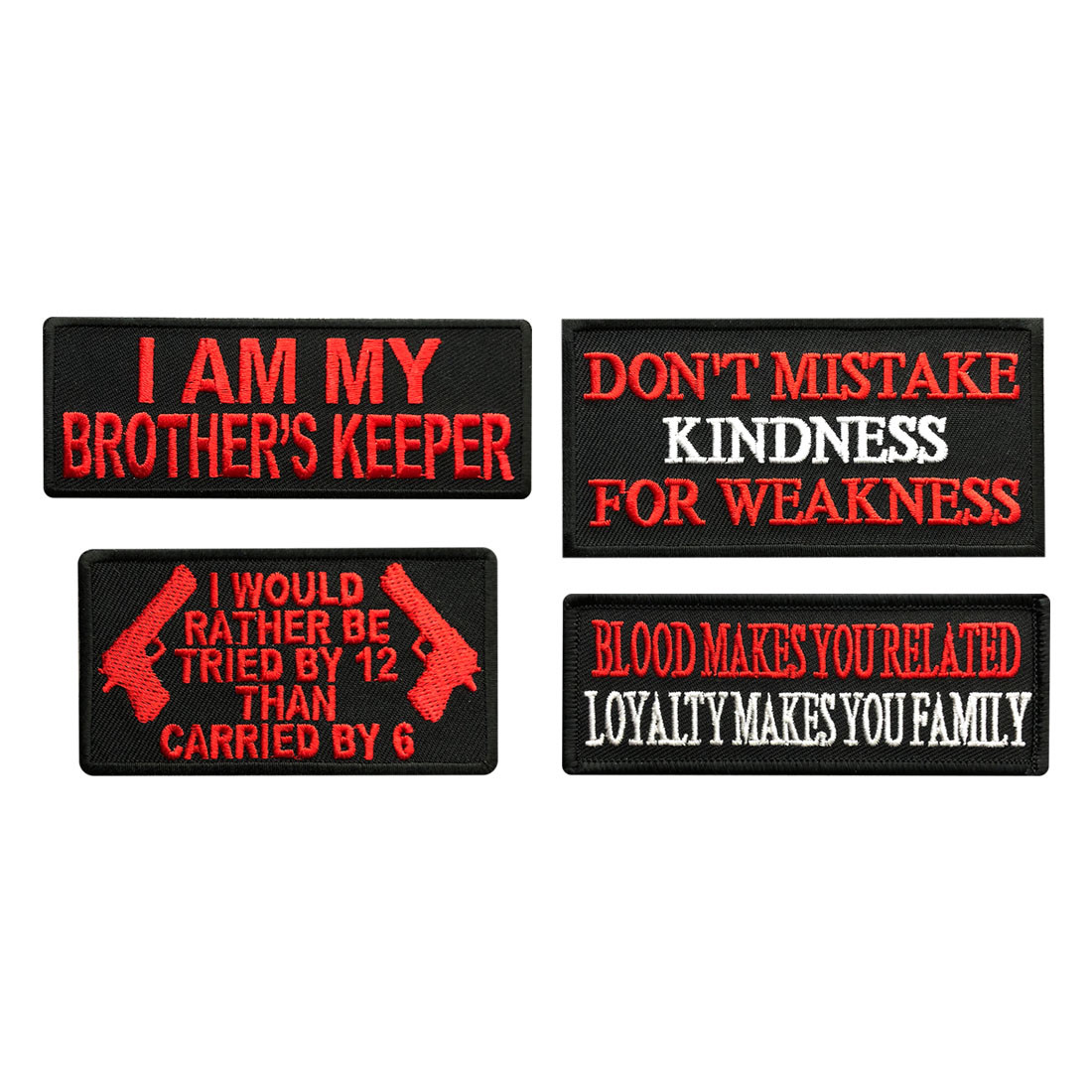 Loyalty Brother Dont Mistake MC Biker Patches (4pc Bundle-Iron on sew ...
