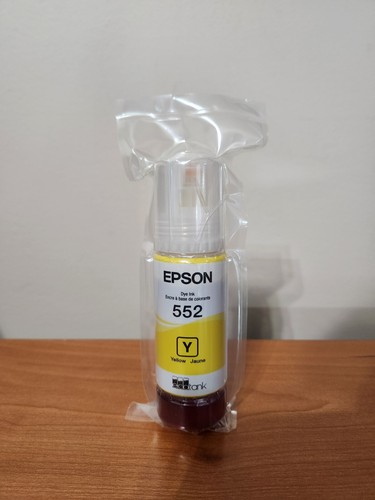 Genuine OEM Epson 552 Yellow 70ml ECOTank Bottle Dye Ink Factory Sealed ...