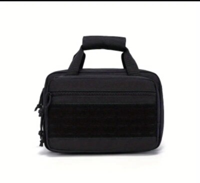 Large Capacity Pistol Bag Tactical Black With Carry Strap 4 Zipper ...