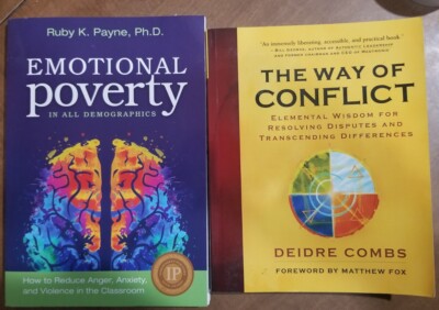 Lot 2 books Emotional Poverty in All Demographics & The Way of Conflict ...