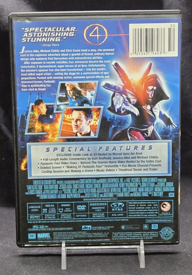 20TH CENTURY FOX - FANTASTIC 4 - DVD - 2005 - CHRIS EVANS - JESSICA ...