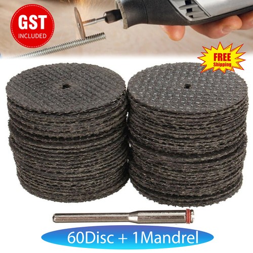 60Pcs Mini Cut Off Wheel Cutting Disc Drill For Dremel Rotary Mandrel ...