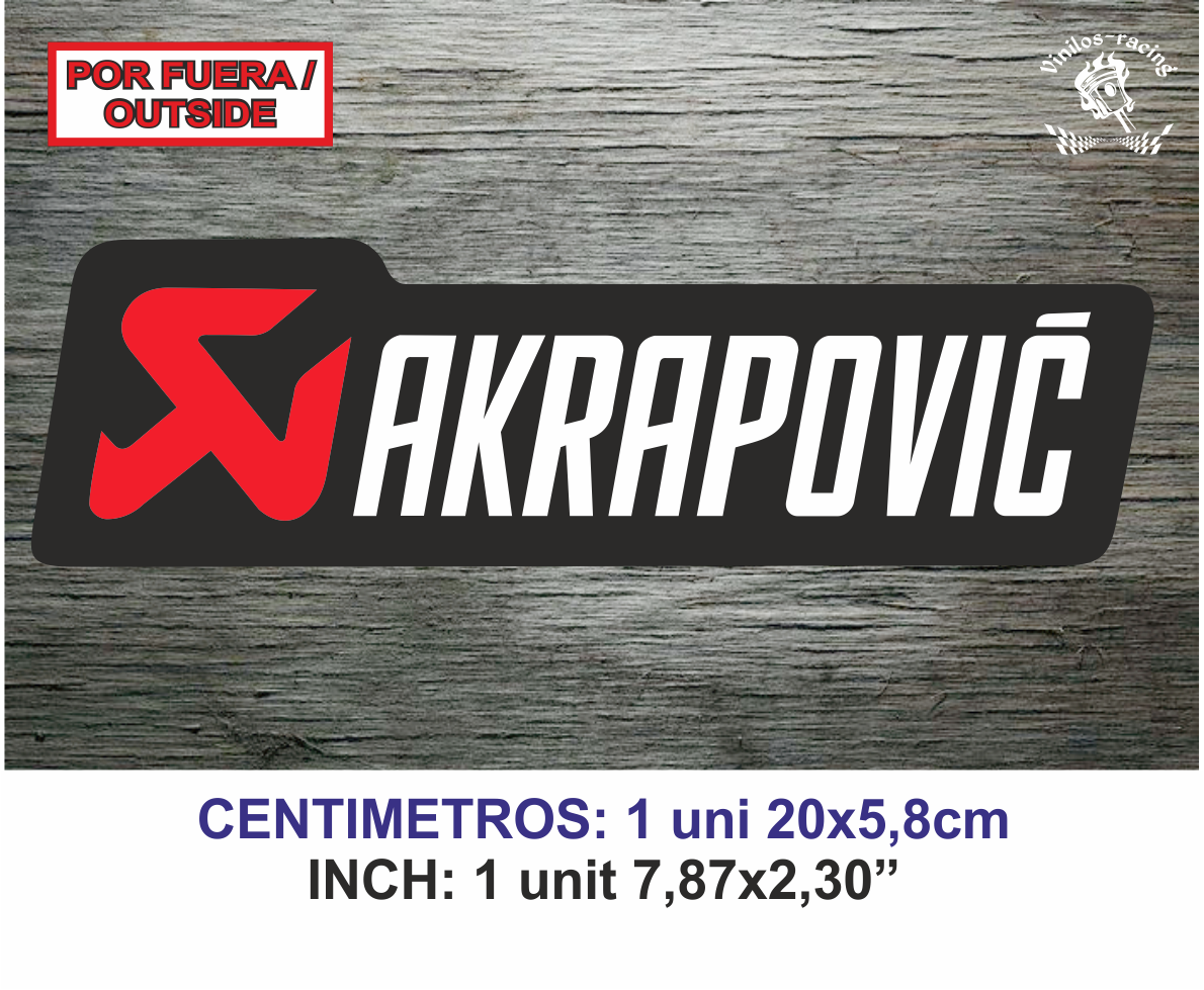 Sticker Vinilo Decal Vinyl Aufkleber Adesivi Autocollant Akrapovic (S ...