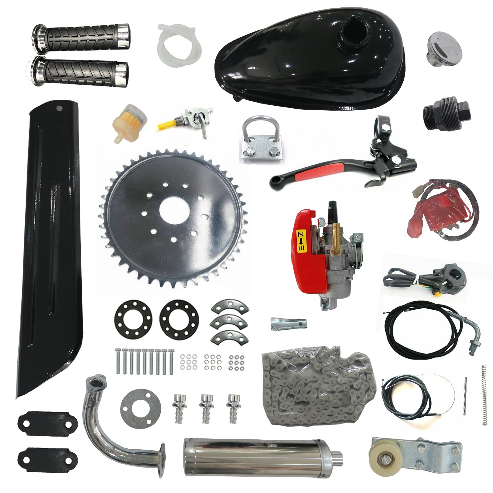 CDHPOWER YD85 Bicycle Engine Parts for 2 Stroke 85cc 52mm Engine Gas ...