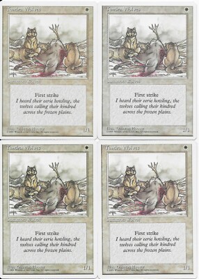 MTG: TUNDRA WOLVES 4th Edition COMMON; played, Excellent condition x4 ...