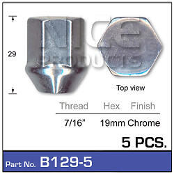 NICE PRODUCTS Chrome Nut B129-5 B129-5 | eBay Australia