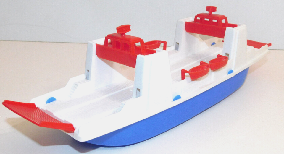 Vintage Plastic Toy Boat Ferry Car Carrier 12" Germany | eBay