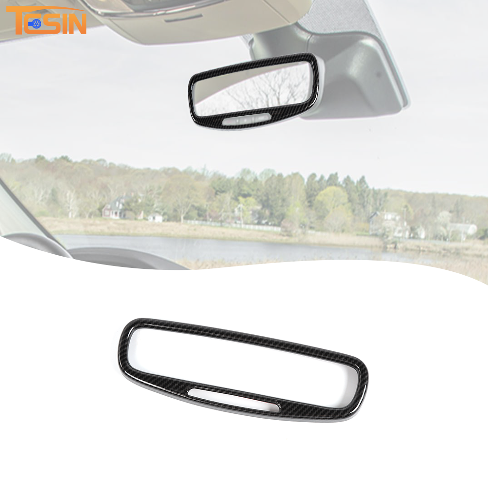 For Dodge Durango 2017+ Carbon Fiber Interior Rearview Mirror Cover ...