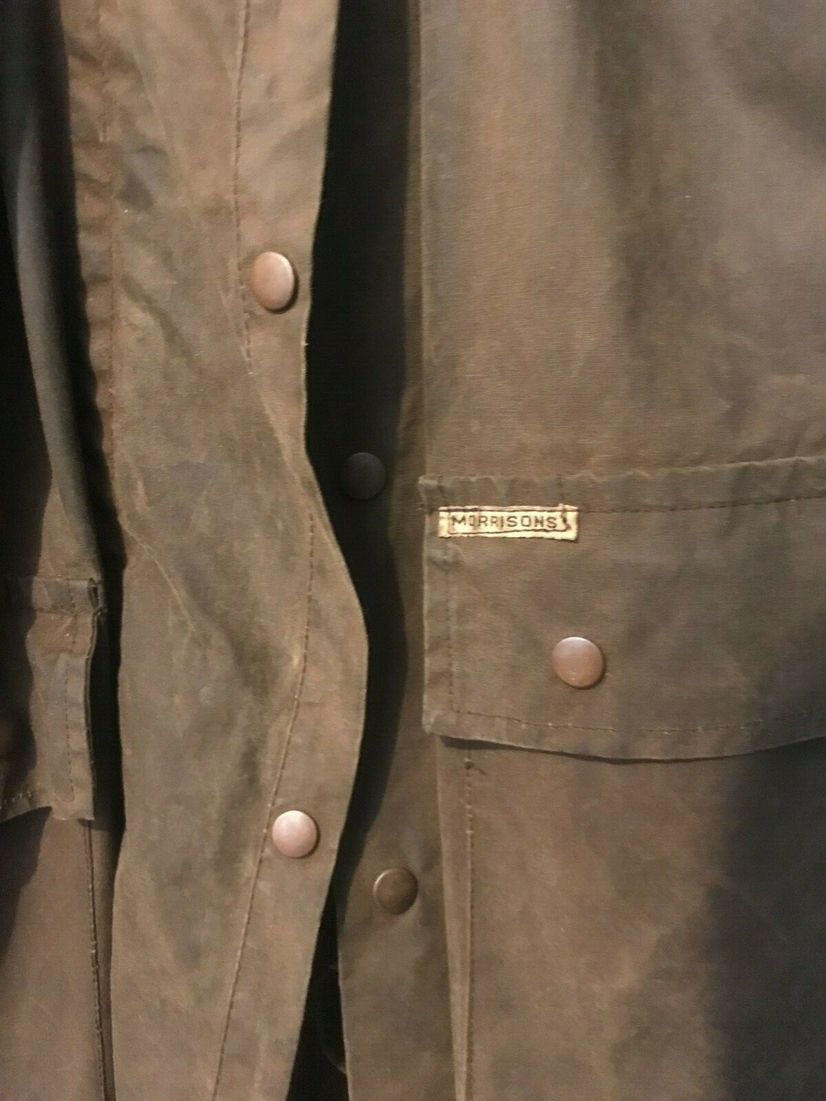 Vintage Morrisons Australian oil skin waxed outback drover coat S brown ...