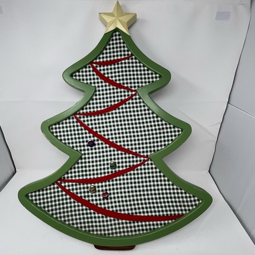 Pottery Barn Kids PBK Xmas Christmas Tree Shaped Card Holder push pin ...