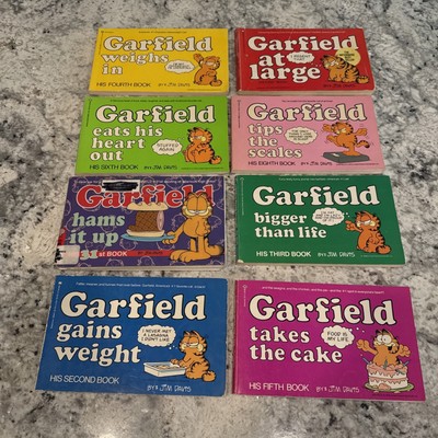 Garfield Book Lot Of 8 Jim Davis Comic Vintage Some 1st Edition | eBay