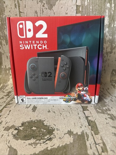 Nintendo Switch 2 Console 2 Joy Sticks + Mario Kart World Bundle Sealed ...