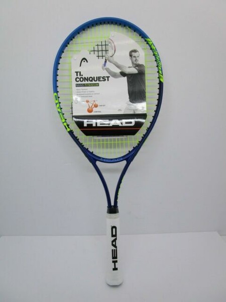 HEAD TI Conquest Nano Titanium Tennis Racquet 4 1/4 - 2 Grip 27 Inch ...