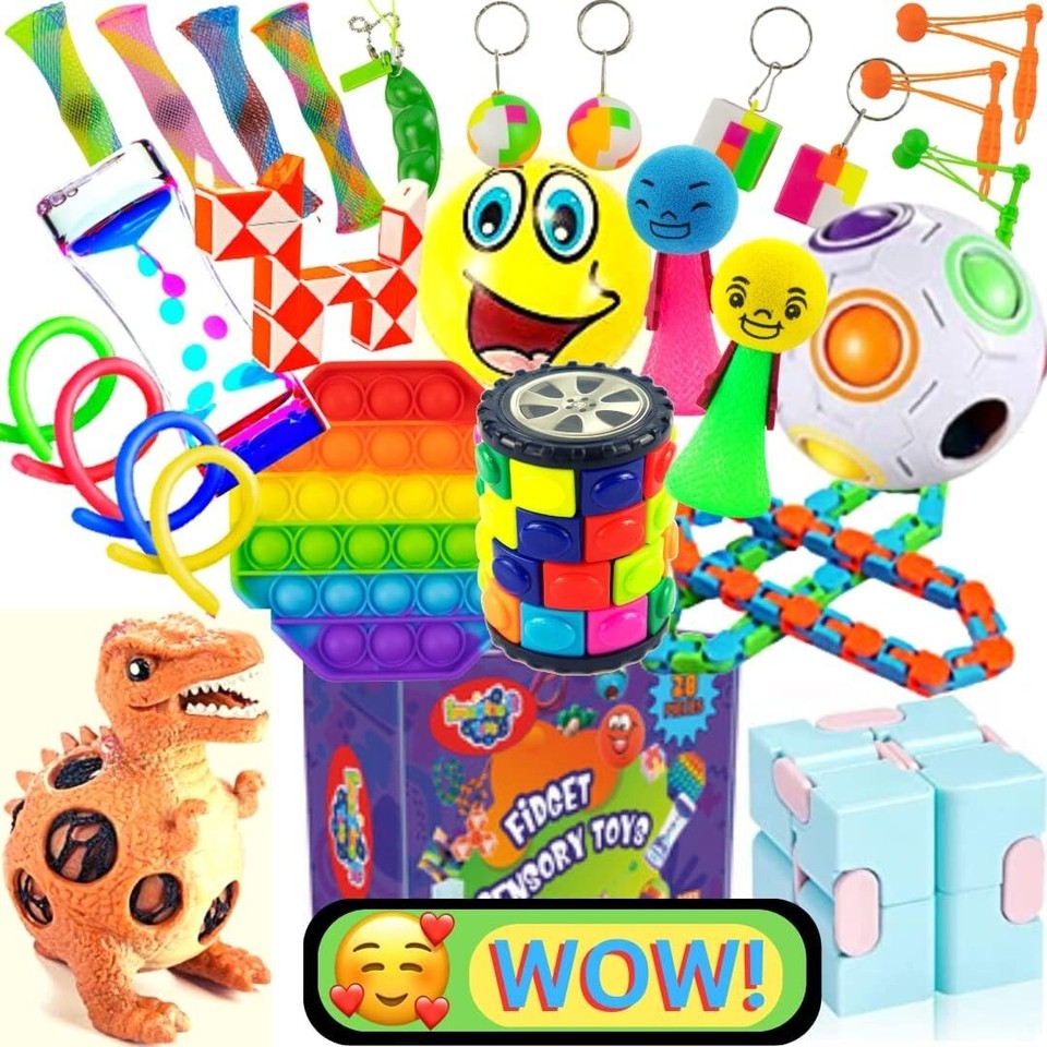 28 Pack Sensory Fidget Toys Set Stress Relief Anti Anxiety Toys for ...