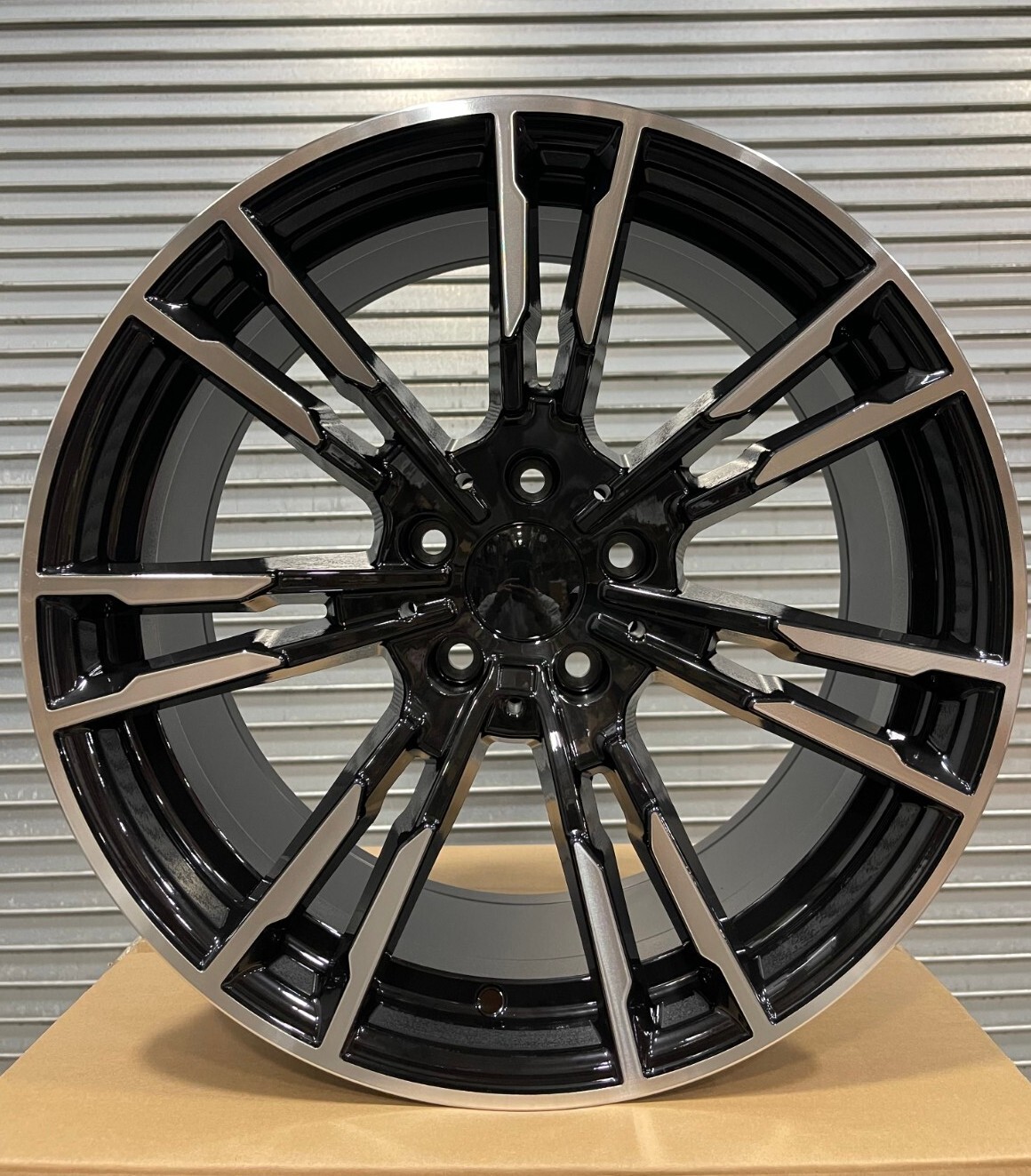 (4pc) 19" BLACK MACHINED 5x120 WHEELS RIMS FITS BMW 3 Series 5 Series ...