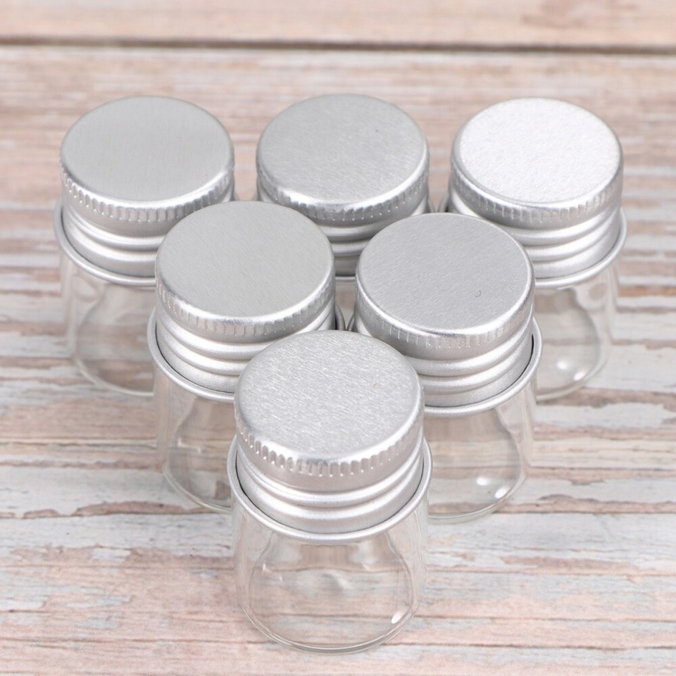 20PCS Small Glass Vials Glass Sample Jars Empty Sample Bottles Small ...
