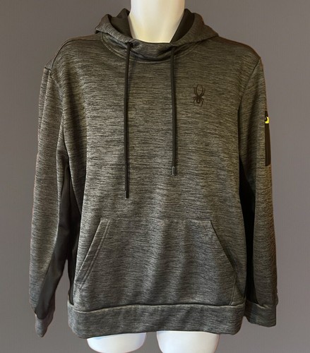 Spyder Active ProW=B Hoodie Sweatshirt Mens Gray Pullover(no Size Tag ...