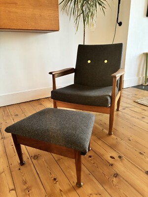 Guy Rogers Mid-century Armchair And Footstool | eBay UK