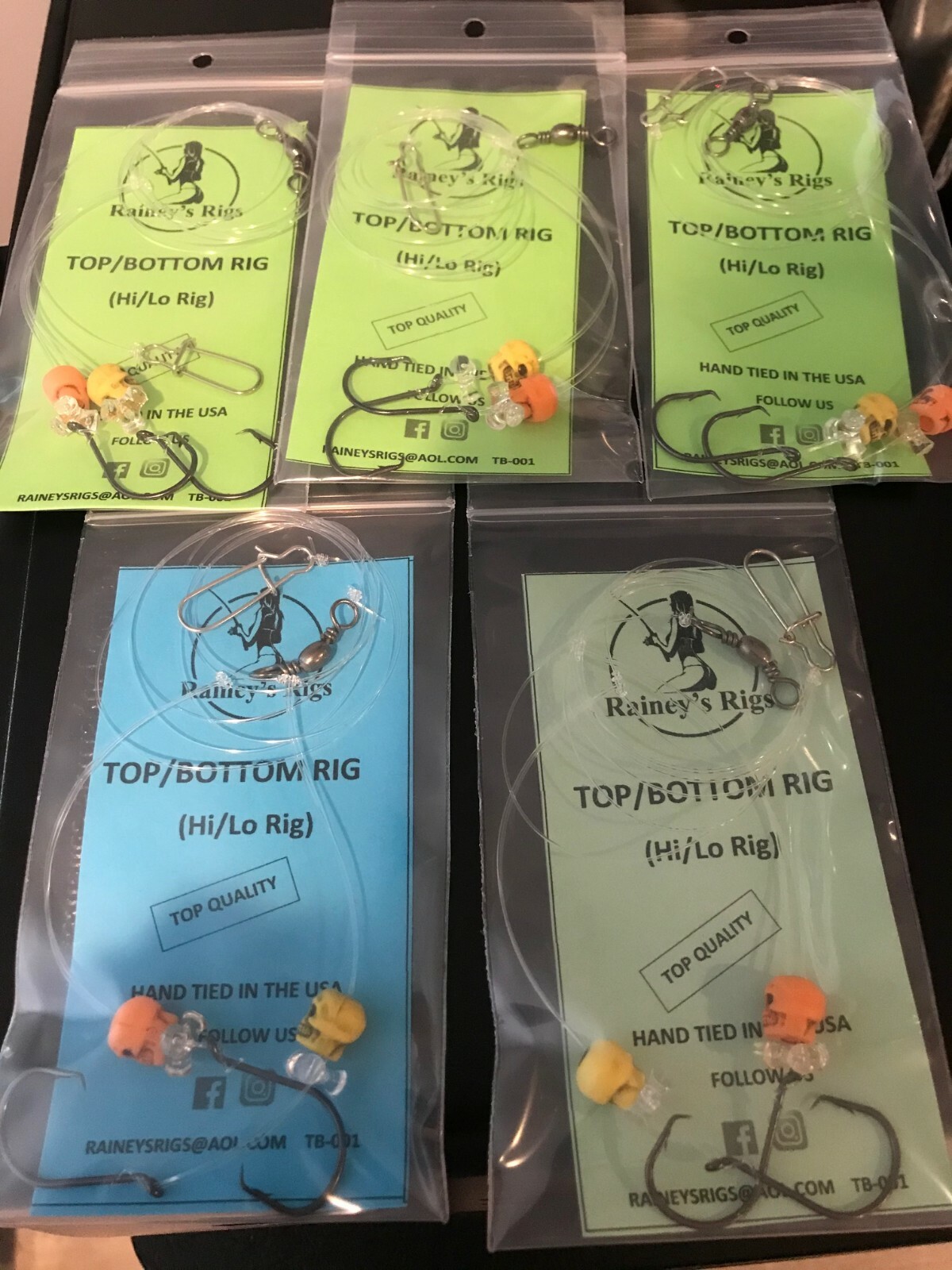 Hi Lo Fishing Rigs Surf, Pier, Boat Killer Rigs, Hand Tied (5) 2/0 Hi ...