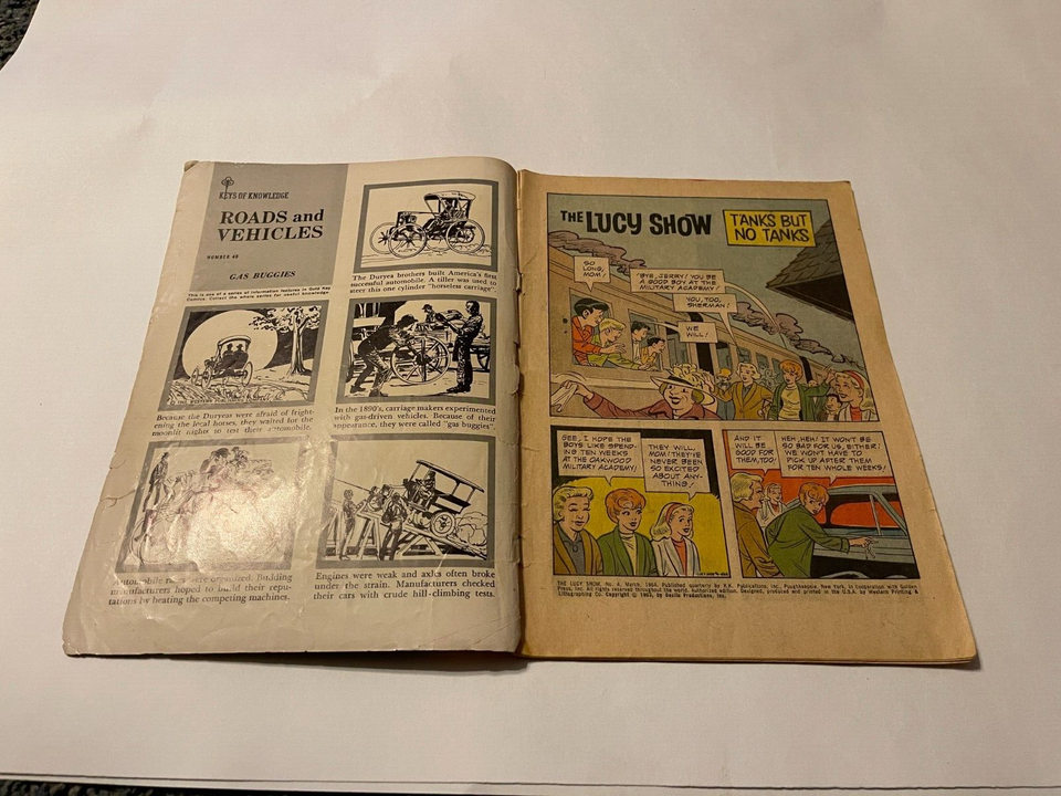 The Lucy Show #4 Comic 1964 Gold Key Lucille Ball I Love Lucy Tanks But ...