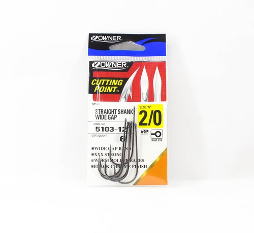 Owner 5103 Worm Hook Straight Worm Wide Gap Size 2/0 (0973 ...