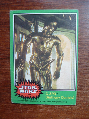 Topps 1977 Vintage Star Wars Golden Rod C-3PO Error Card #207 | eBay