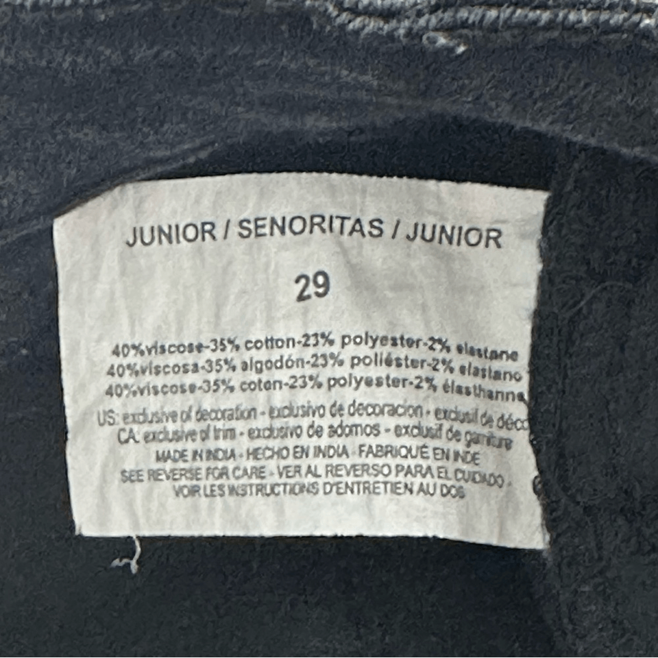 William Rast Juniors Jeans Size 29 Black Crop Flare Stretchy | eBay