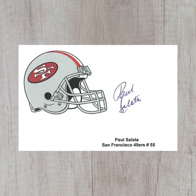 SAN FRANCISCO 49ers PAUL SALATA SIGNED 4x6 INDEX CARD | eBay