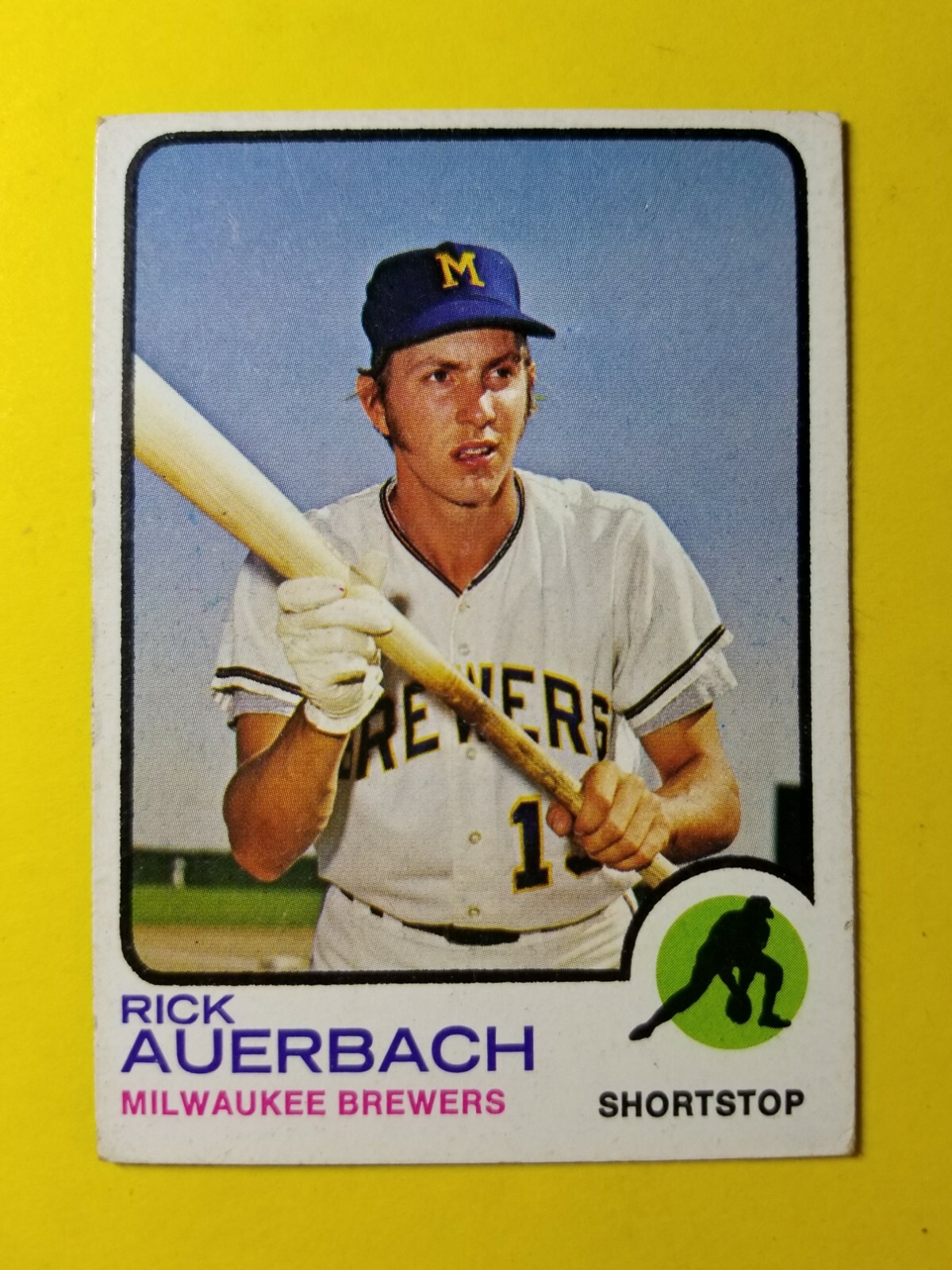 VINTAGE RICK AUERBACH #427 MILWAUKEE BREWERS - 1973 TOPPS MLB BASEBALL | eBay