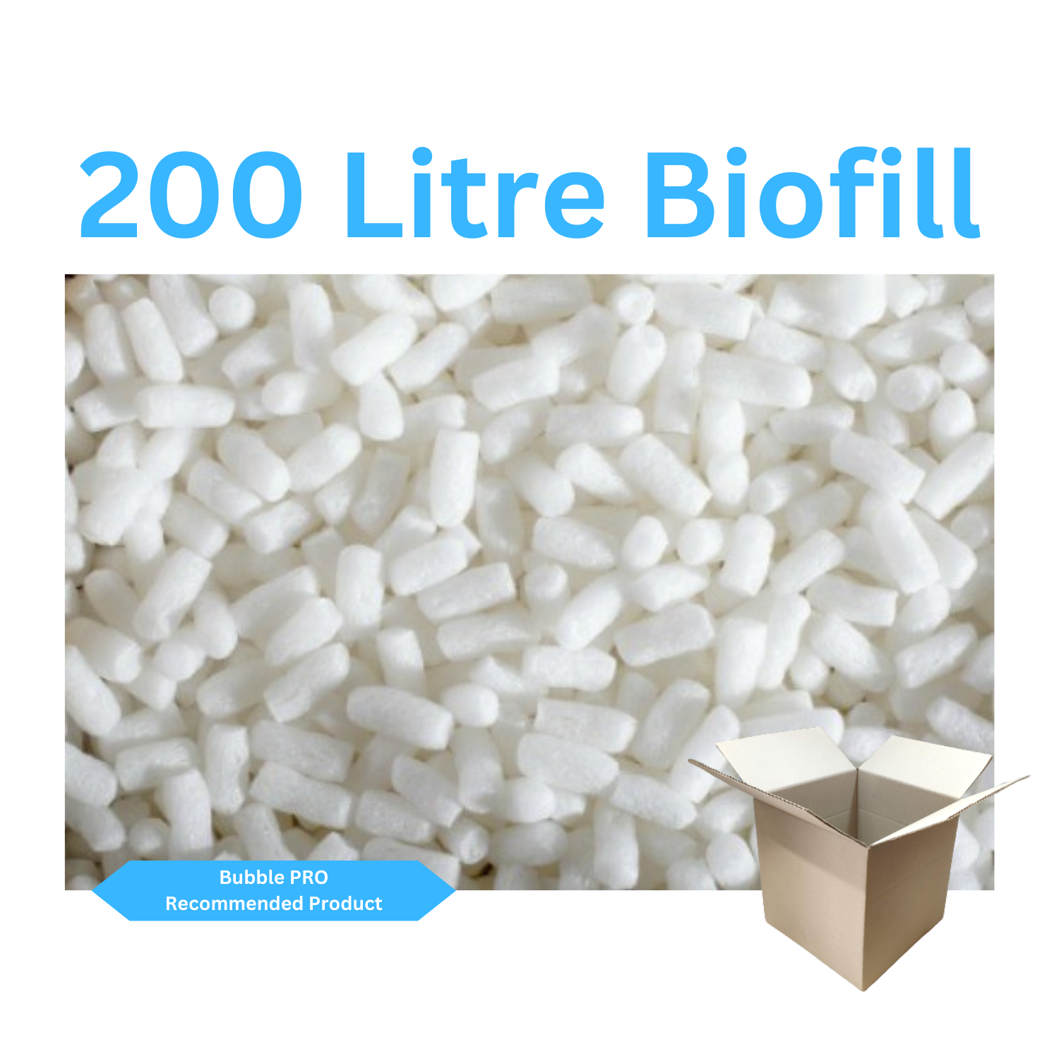 200 Litre Biodegradable Void Filler Packing Peanuts Cushioning Bio-fill ...