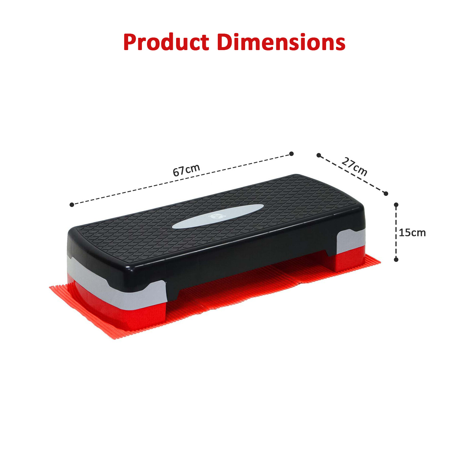 AEROBIC STEPPER CARDIO FITNESS STEP BOARD 2 TIER HOME GYM EXERCISE ...