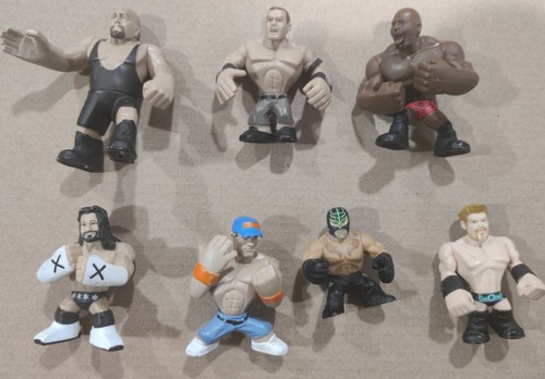 WWE RUMBLERS Wrestling Players Mini Figures Posable Lot of 7 ...