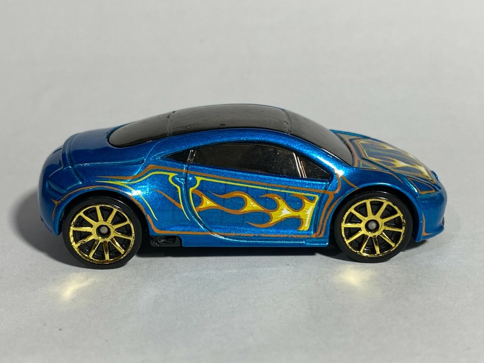 Hot Wheels Mitsubishi Eclipse Concept Car Blue With White Orange Flames ...