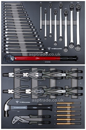 WIDMANN TOOL CHEST BOX WITH TOOLS TRAYS 7 DRAWER ROLLER CABINET 263 PC ...