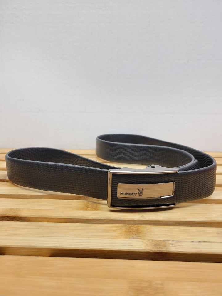 Playboy Genuine 100% Black Leather Ratchet Mens Belt Size 40-46 ( 1011 ...