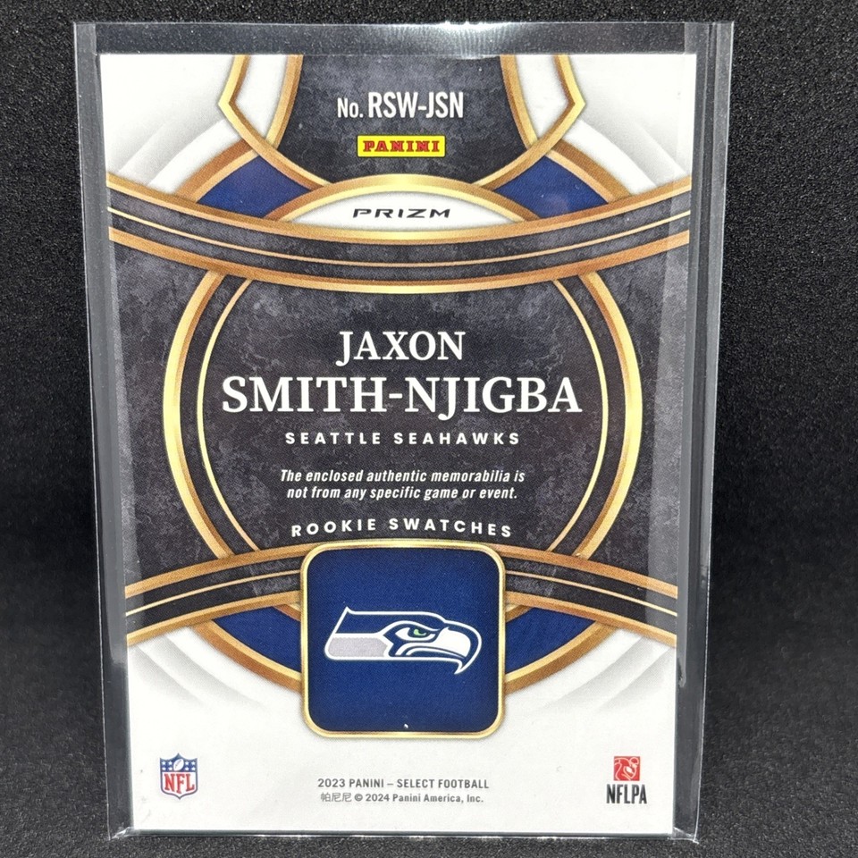 2023 Panini Select #RSW-JSN Jaxon Smith-Njigba Seattle Seahawks Red ...