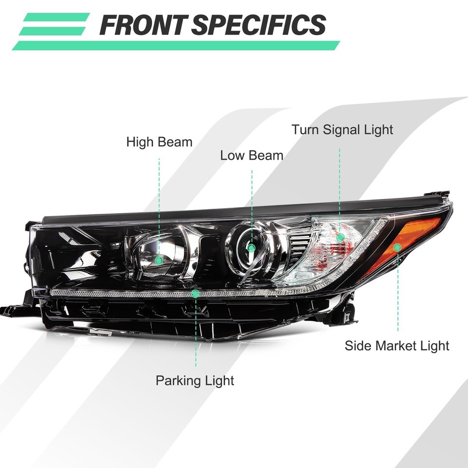 Toyota Highlander Headlights Assembly 2017 2019 All Led Toyota Nation