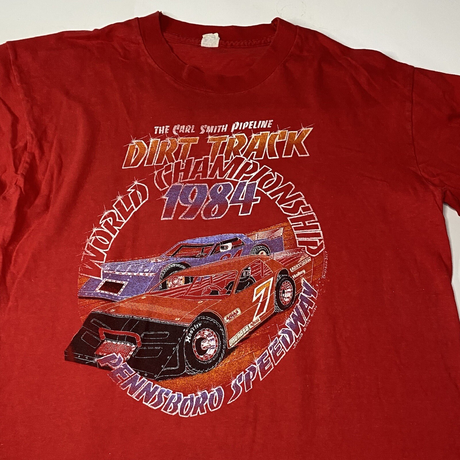 Vintage 80’s Racing Shirt Pennsboro Speedway Dirt Tra… - Gem