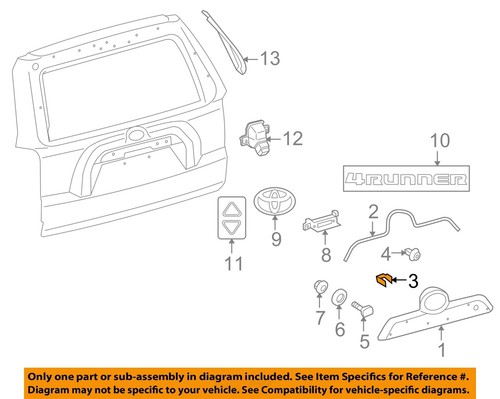 TOYOTA OEM 10-16 4Runner Liftgate Tailgate Hatch-Handle Panel Clip ...