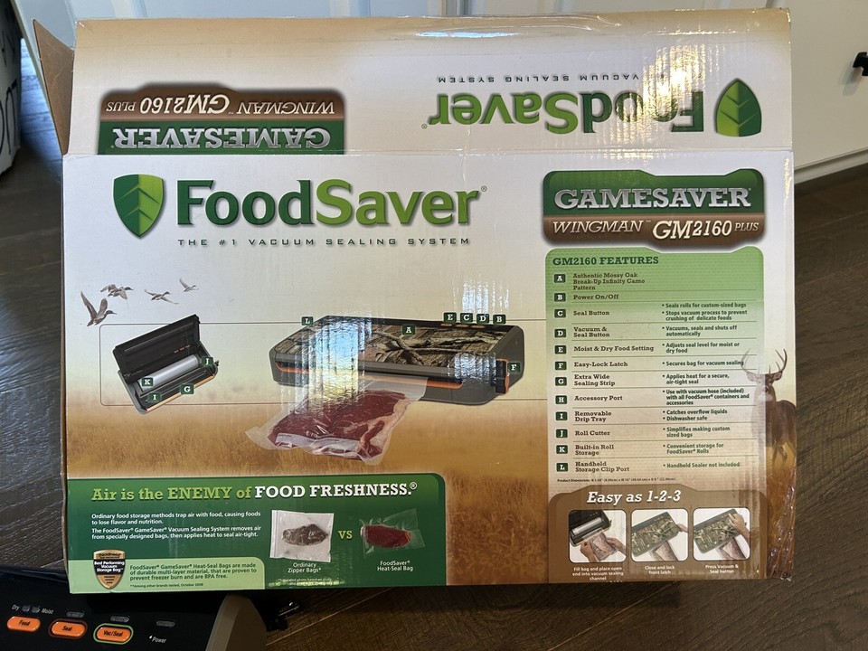 Foodsaver GameSaver Wingman Plus Vacuum Sealer CAMO w/ Rolls And ...