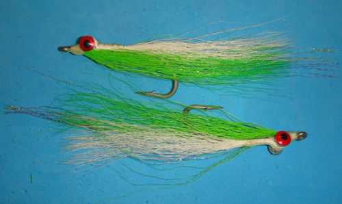 FLY FISHING FLIES - Chart/White CLOUSER DEEP MINNOW size #2/0 (12 Pcs ...