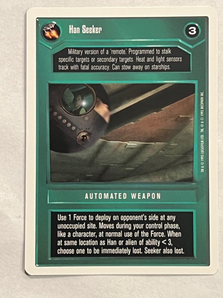 Star Wars CCG Premiere Unlimited (WB) DS Rare - Han Seeker SWCCG | eBay
